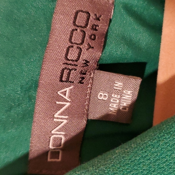 Donna Ricco | Dresses | Donna Ricco Green Wrap Portrait Collar Sheath ...